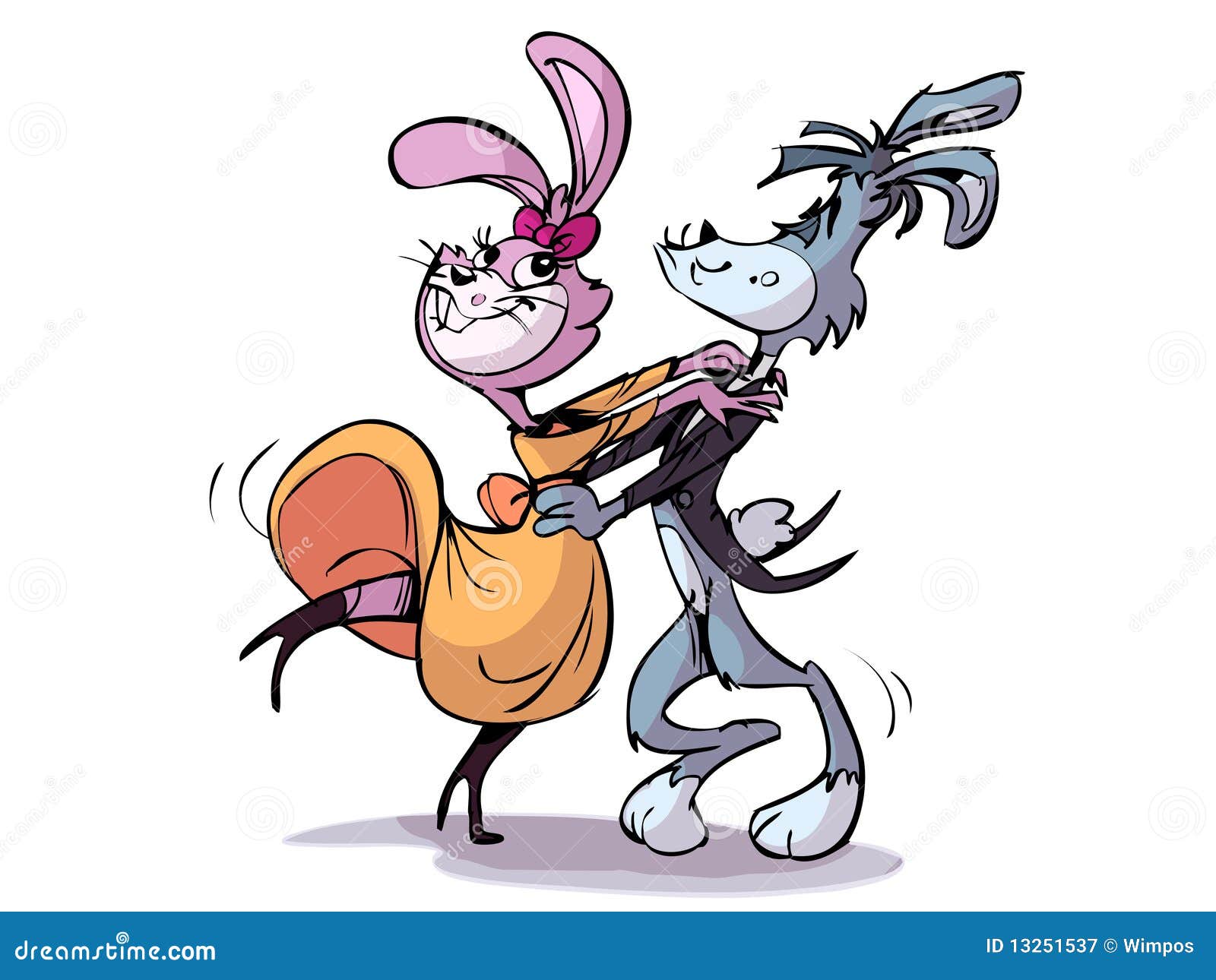 Style dancing rabbits stock illustration. Illustration of swing - 13251537