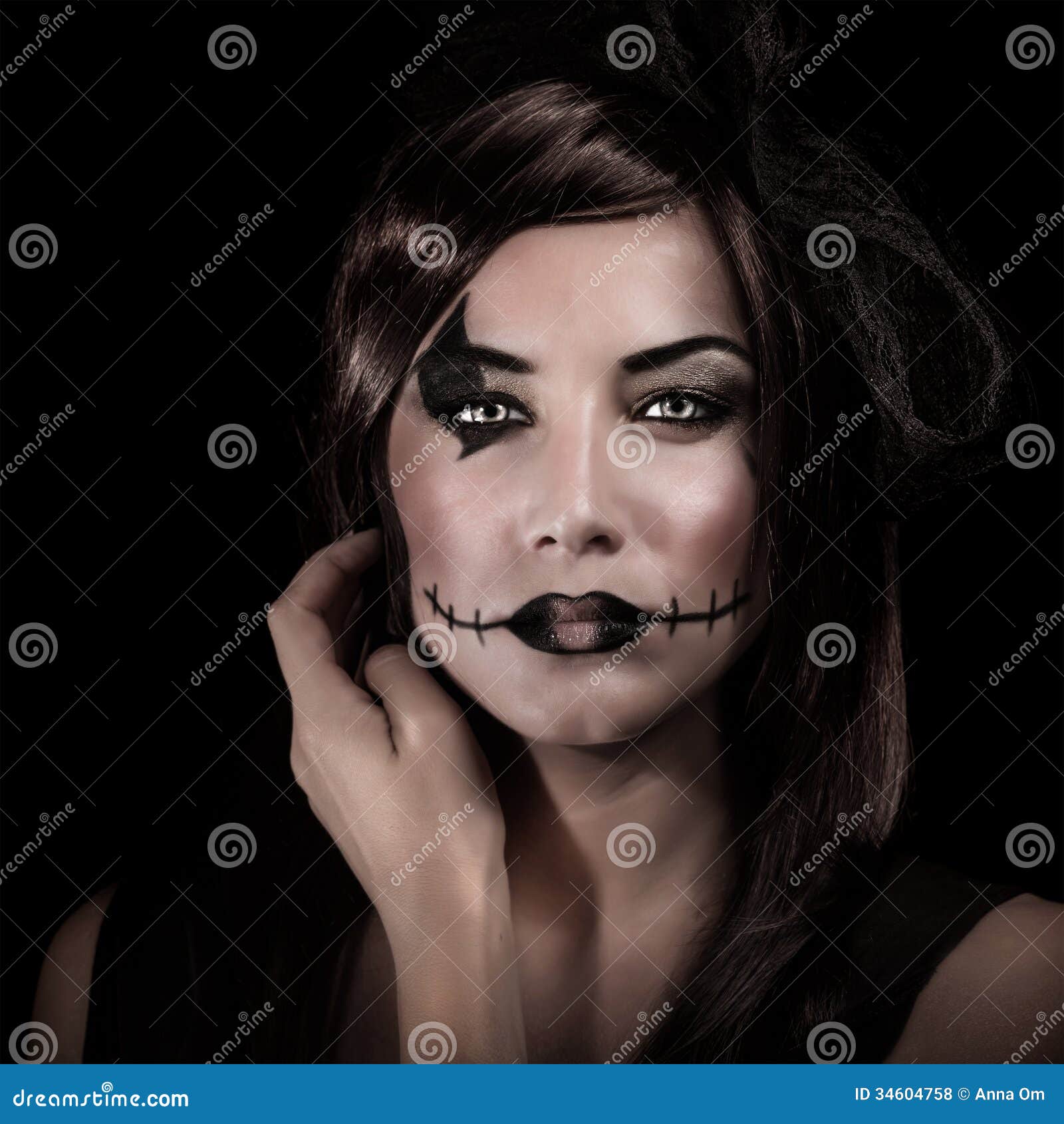 Style Effrayant De Halloween Photo stock - Image of diable, humain ...