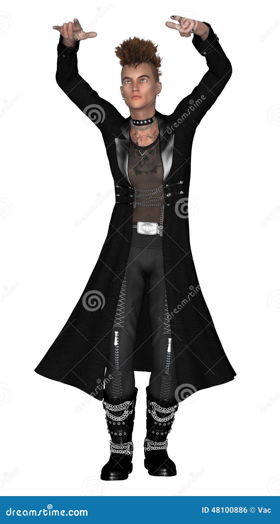 Style gothique illustration stock. Illustration du masculin - 48100886