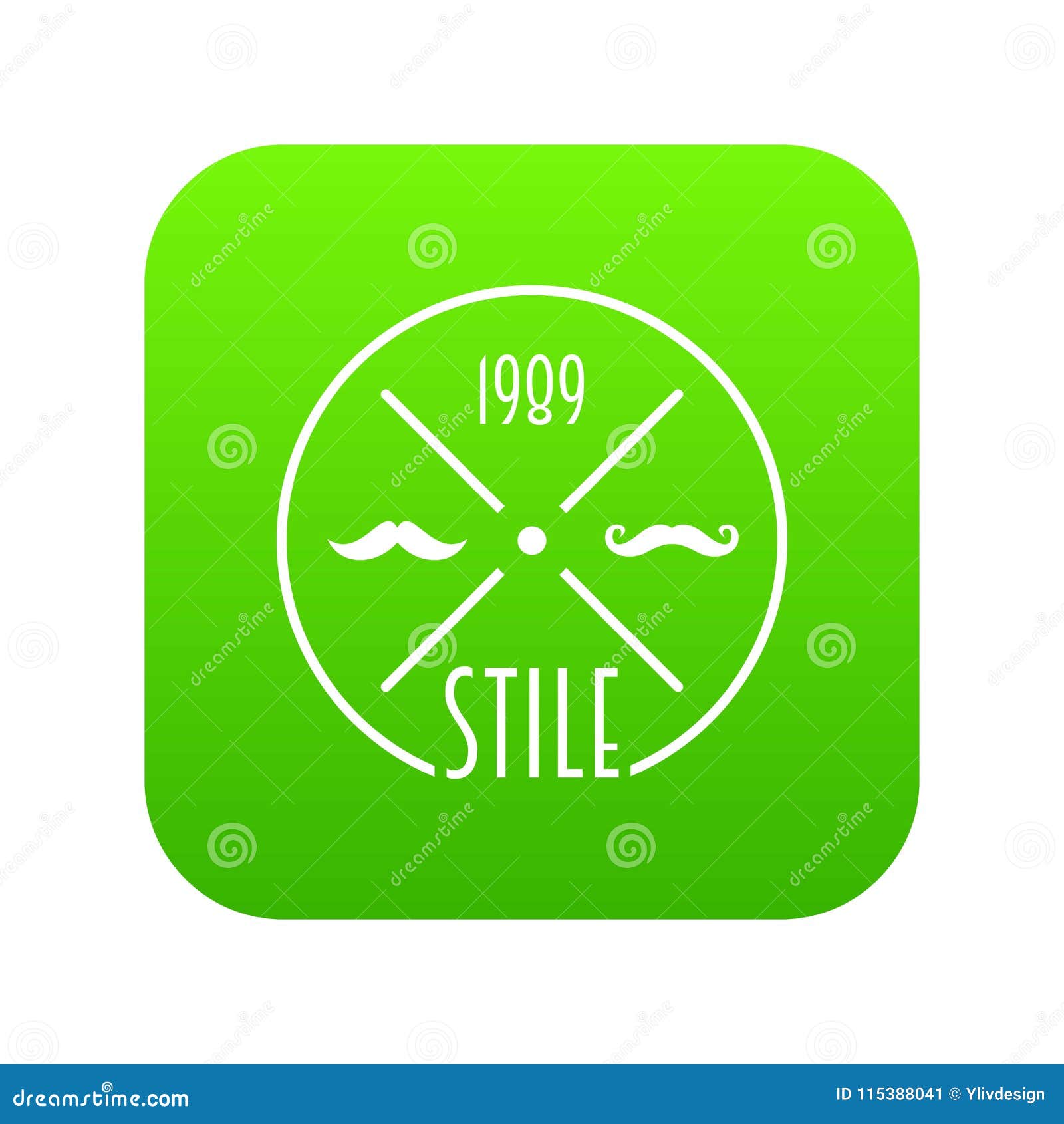 1989 Style Icon Green Vector Stock Vector - Illustration of green ...