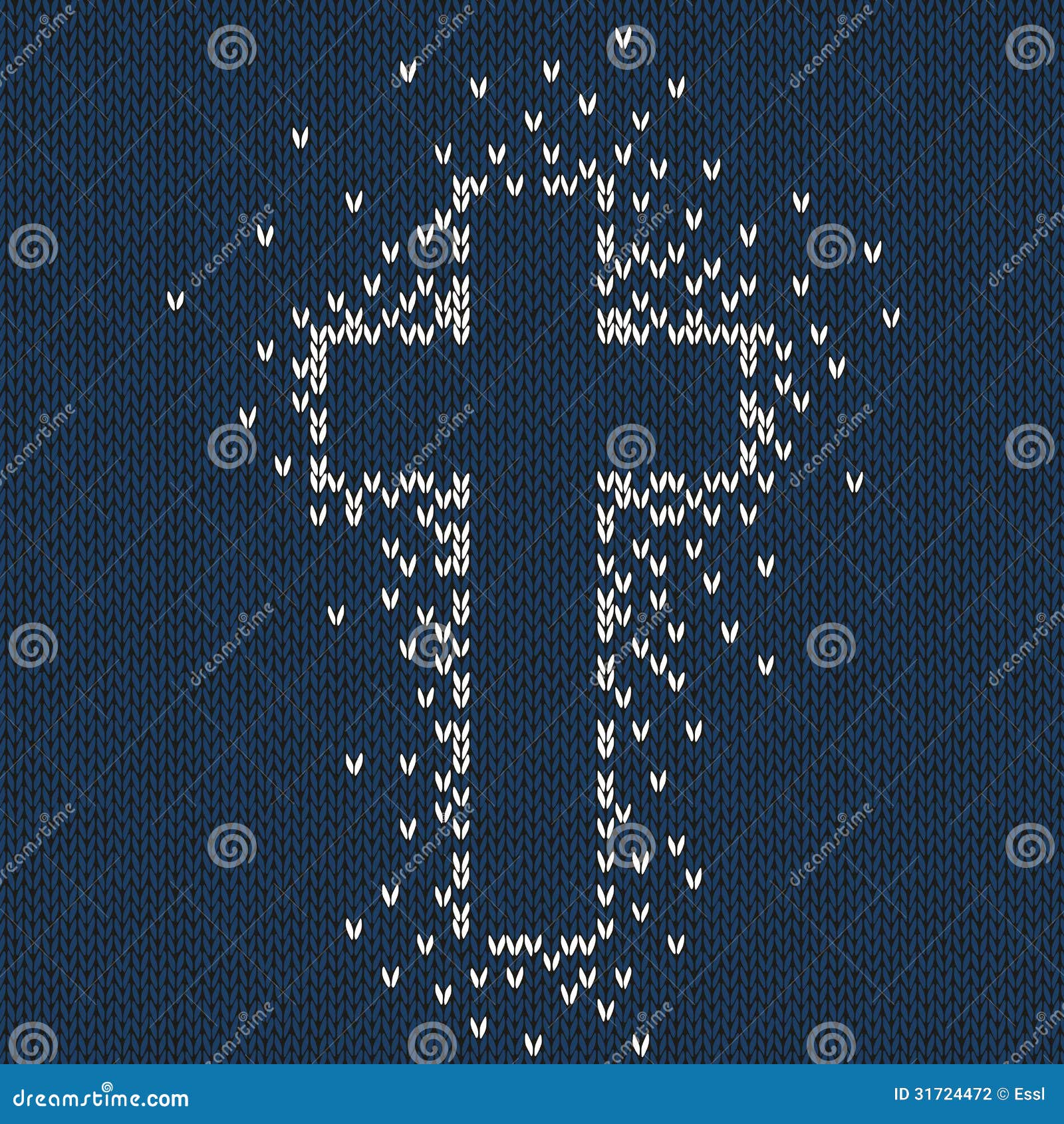 Style Knitted Pattern with Stylized Cross Stock Vector - Illustration ...