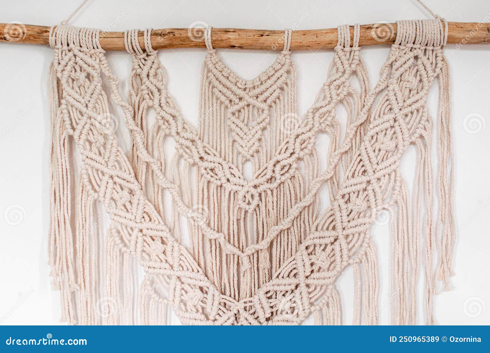 Style of Macrame on a White Background Stock Image - Image of craft ...