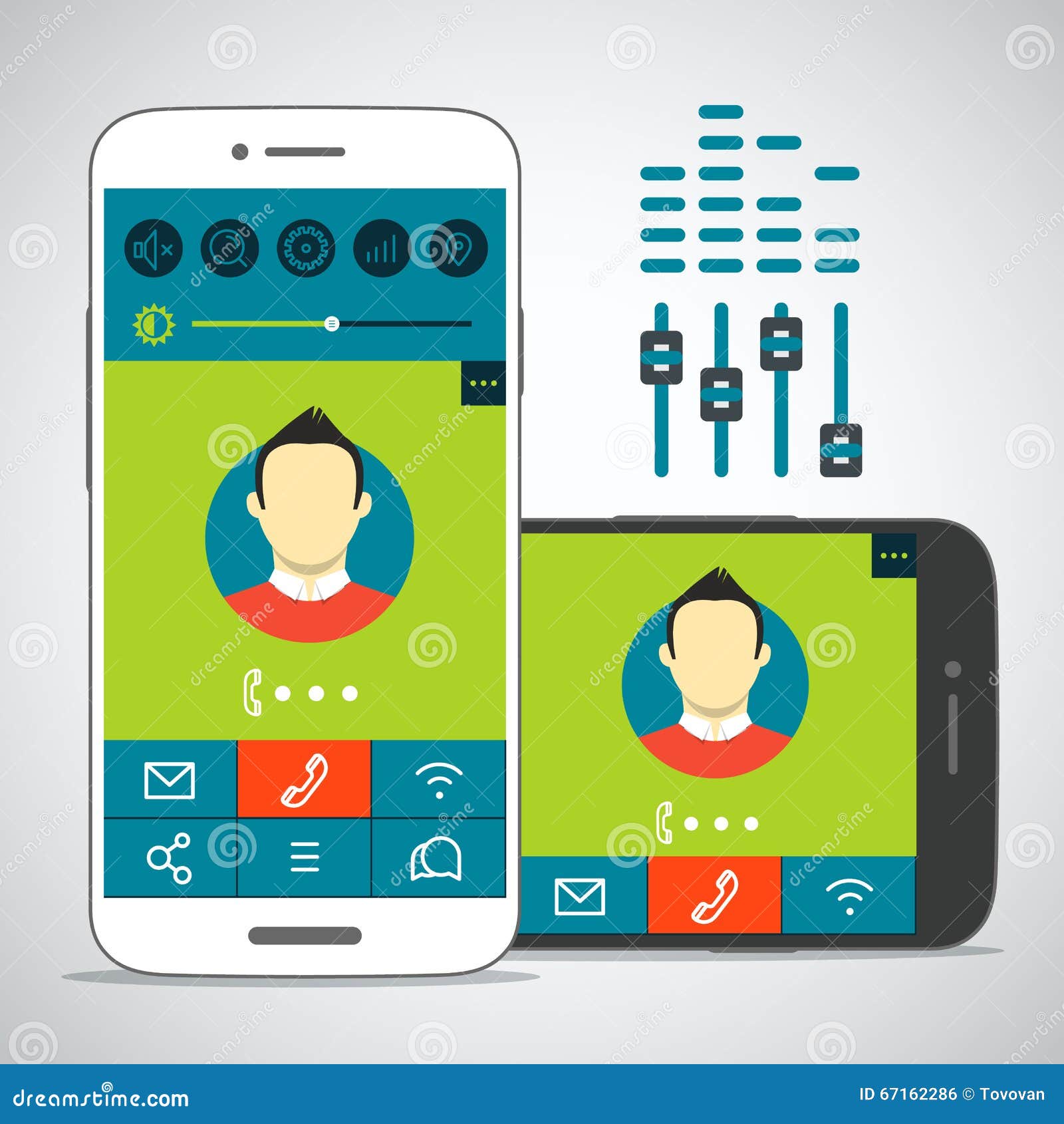 Style Modern Smartphone Interface Stock Vector - Illustration of ...