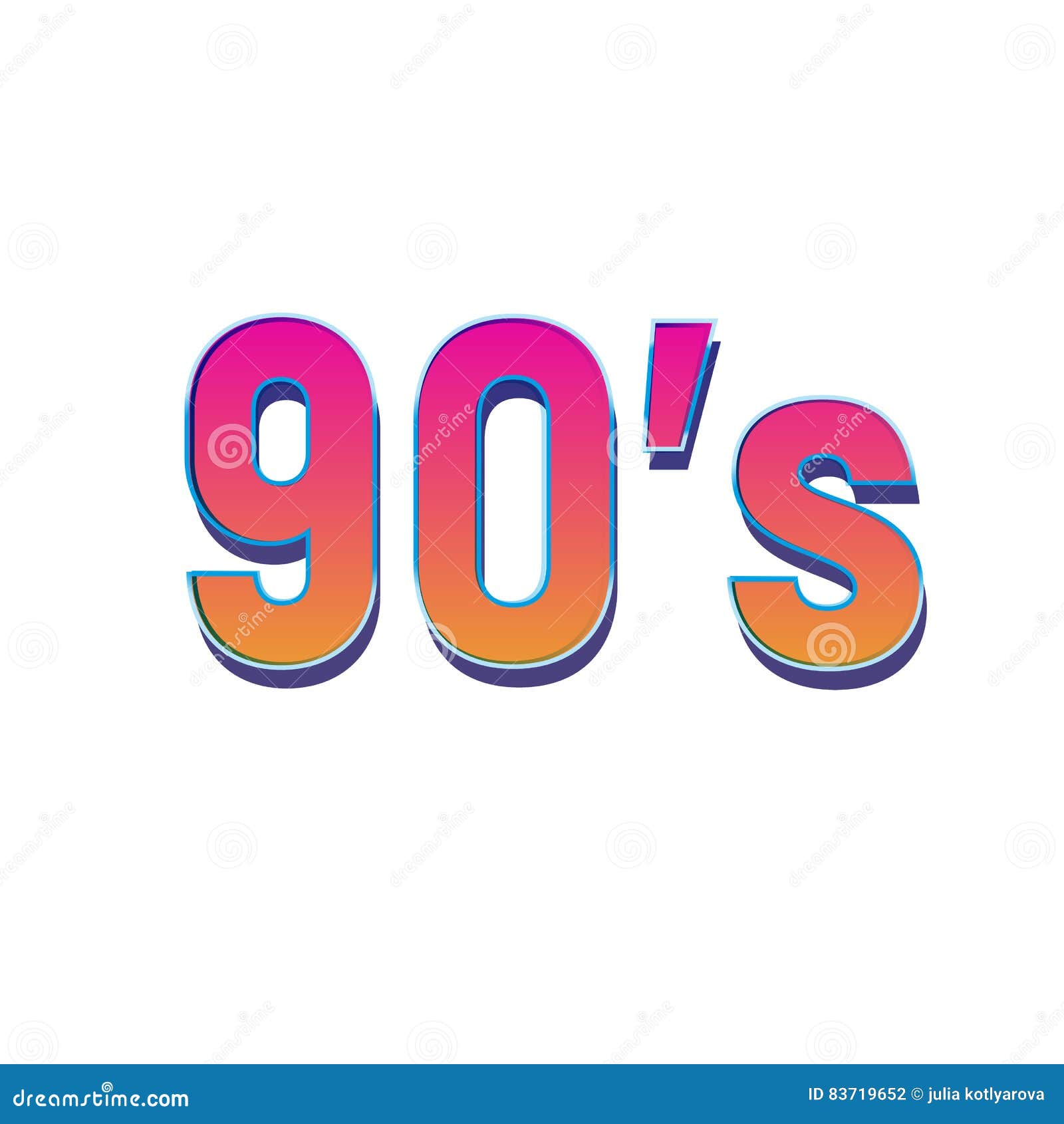 90 Style Numbers for Hipster Background Stock Vector - Illustration of ...