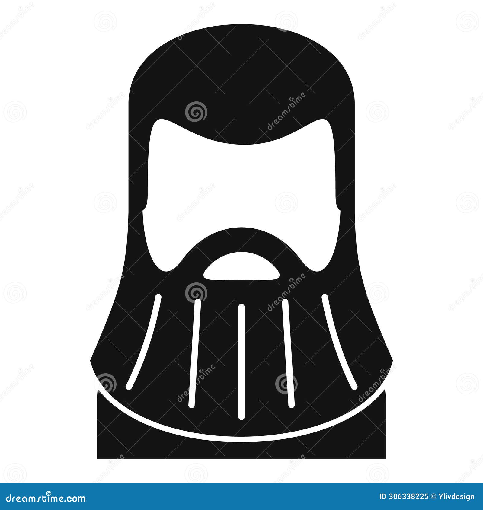 Style Portrait Beard Icon Simple Vector. Man Funny Adult Stock ...