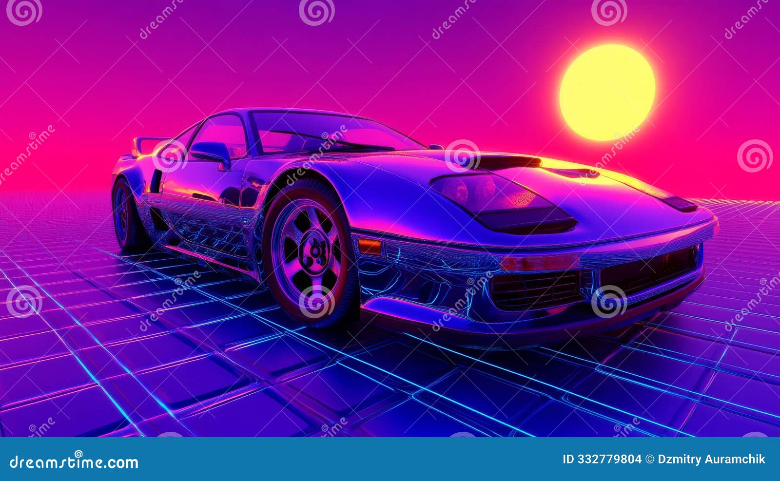 In the Style of 1980s Posters, this Retro Futuristic Synth Background ...