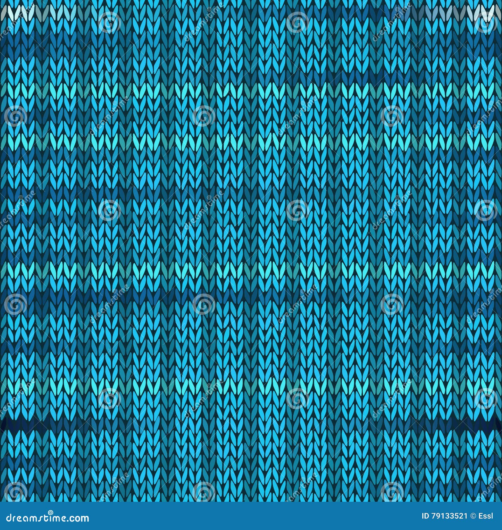 Style Seamless Knitted Melange Pattern. Blue Turquoise Color Vector ...