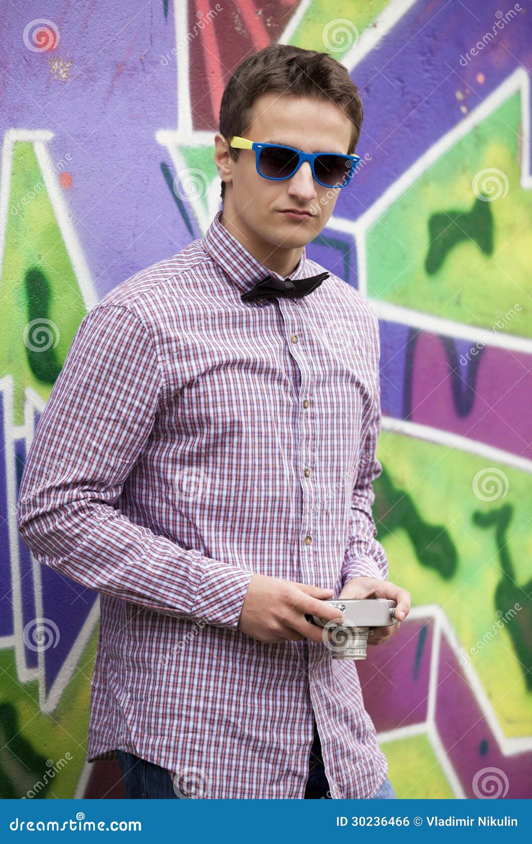 Style Teen Boy Near Graffiti Background. Editorial Photo - Image of ...