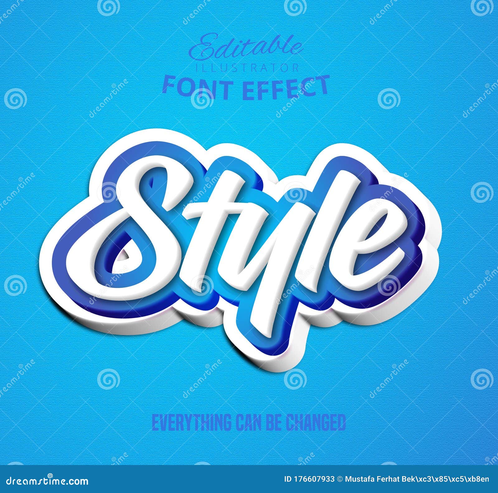 Style Text, Editable Font Effect Stock Vector - Illustration of stamp ...