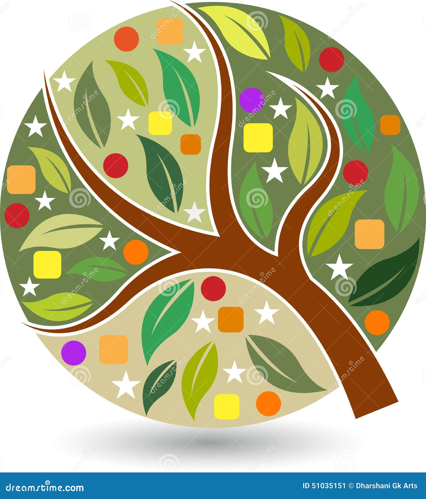 Style Tree Logo Cartoon Vector | CartoonDealer.com #51035151