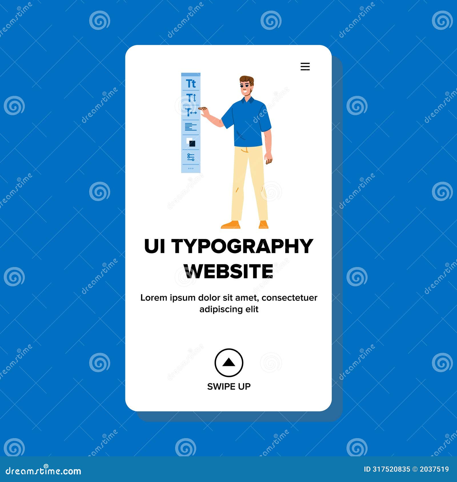 Style Ui Typography Website Vector Stock Vector - Illustration of ...