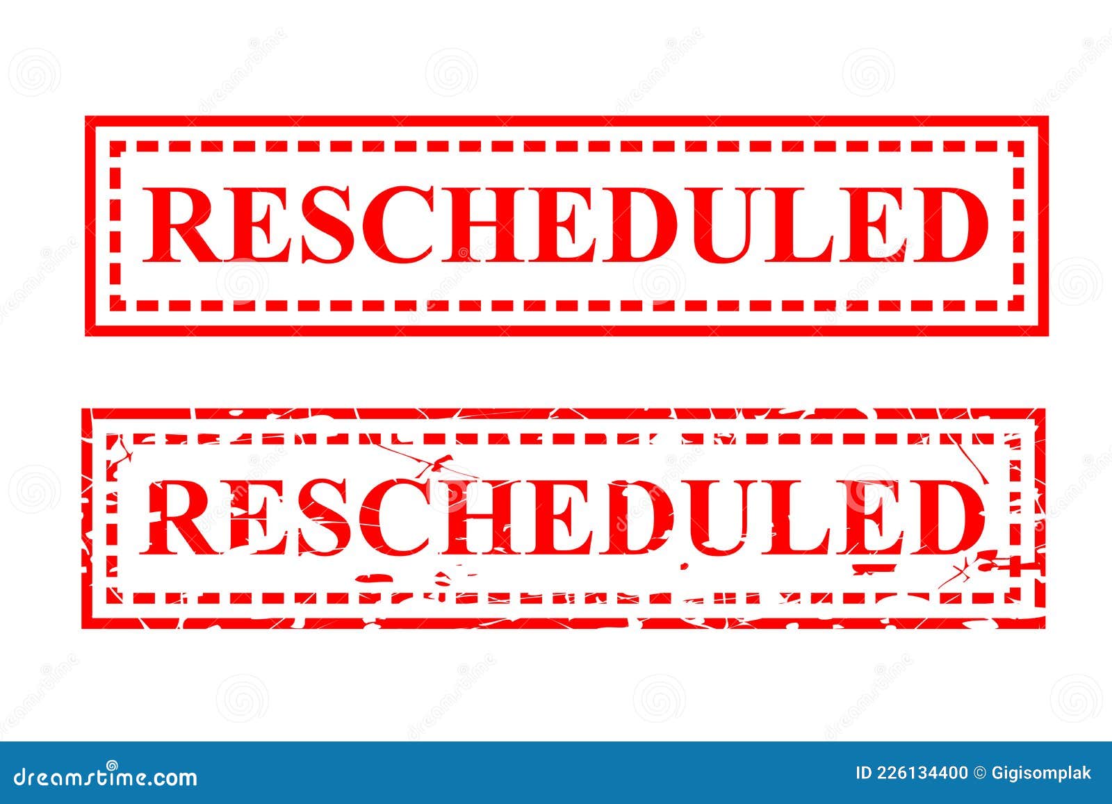 Rescheduled Seal Label Sign Black Stamp On White Royalty-Free Stock ...