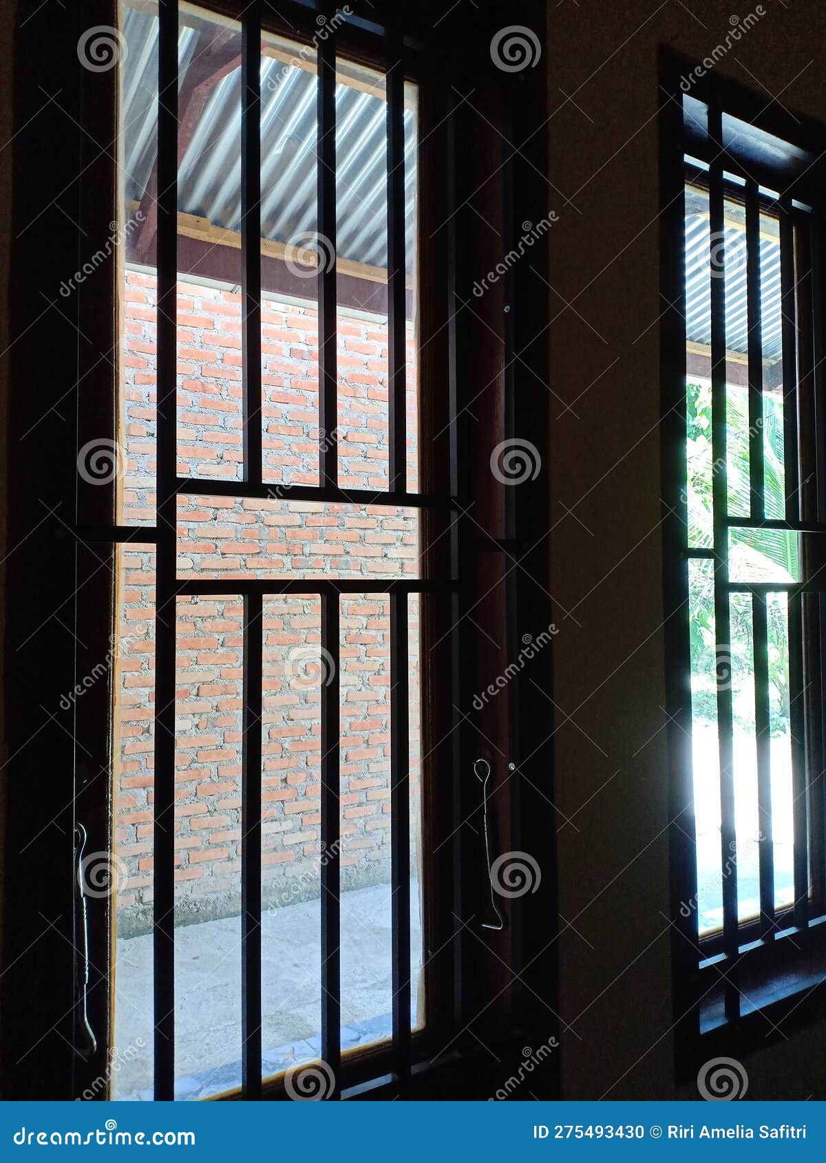 Style of Window in Simple House Indonesian Stock Photo - Image of ...