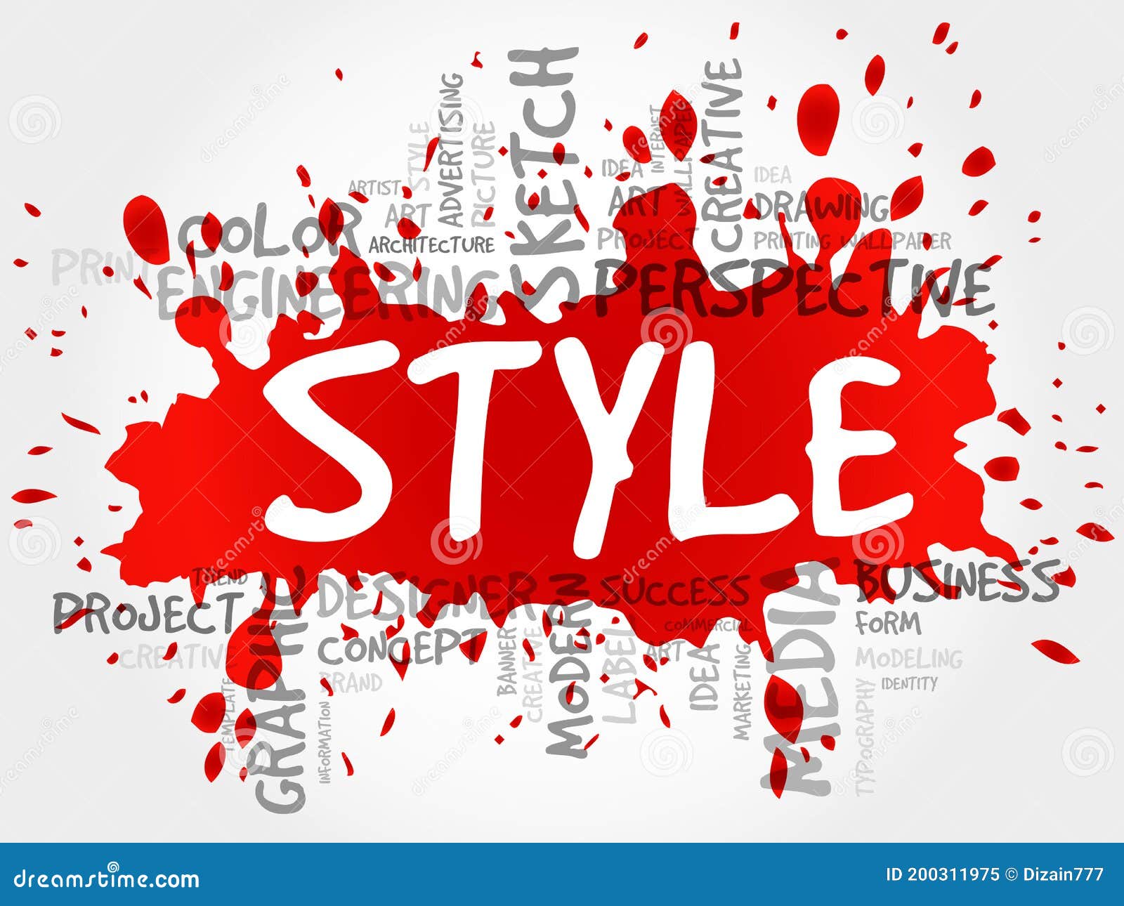 STYLE word cloud stock illustration. Illustration of drawing - 200311975