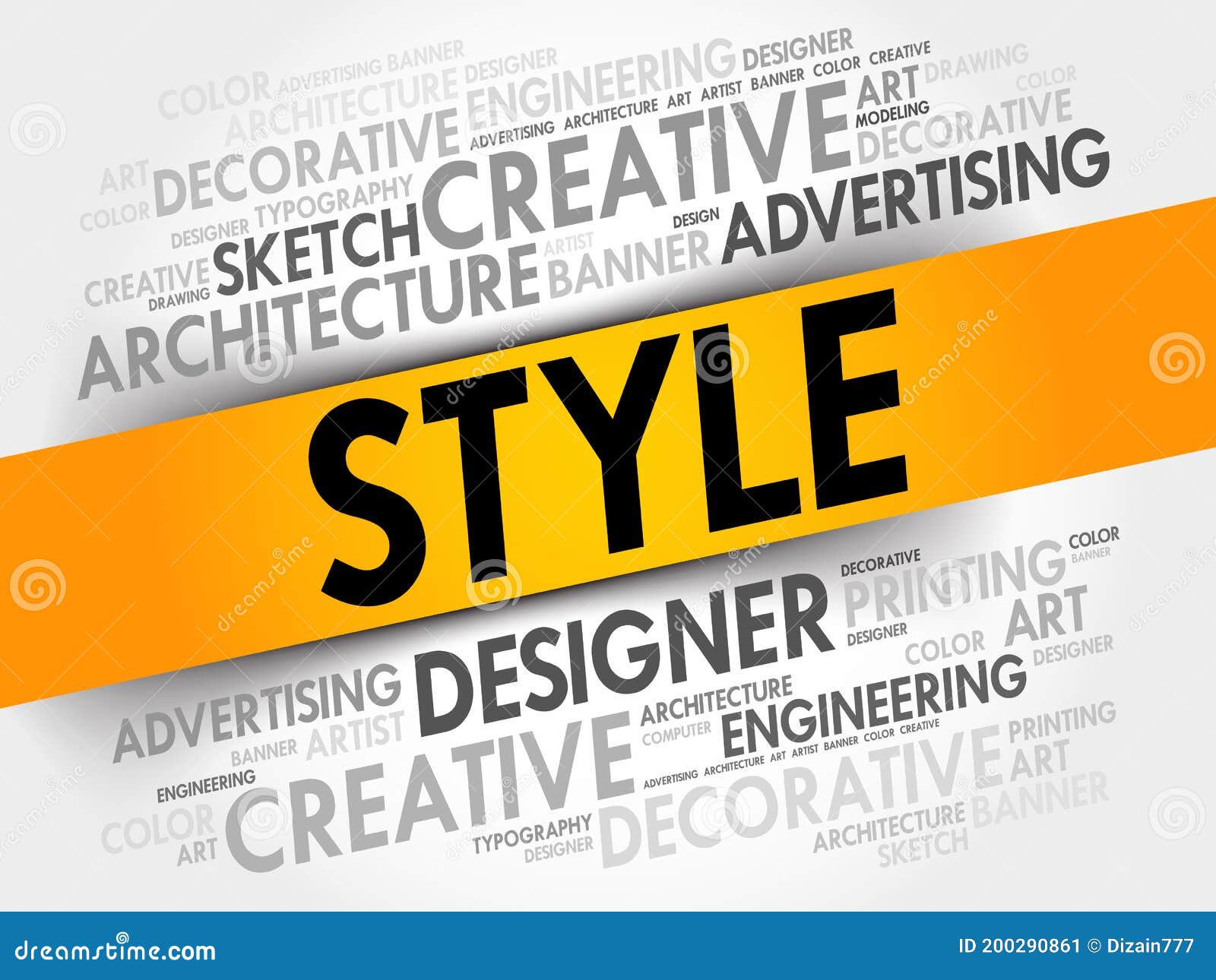 STYLE word cloud stock illustration. Illustration of design - 200290861