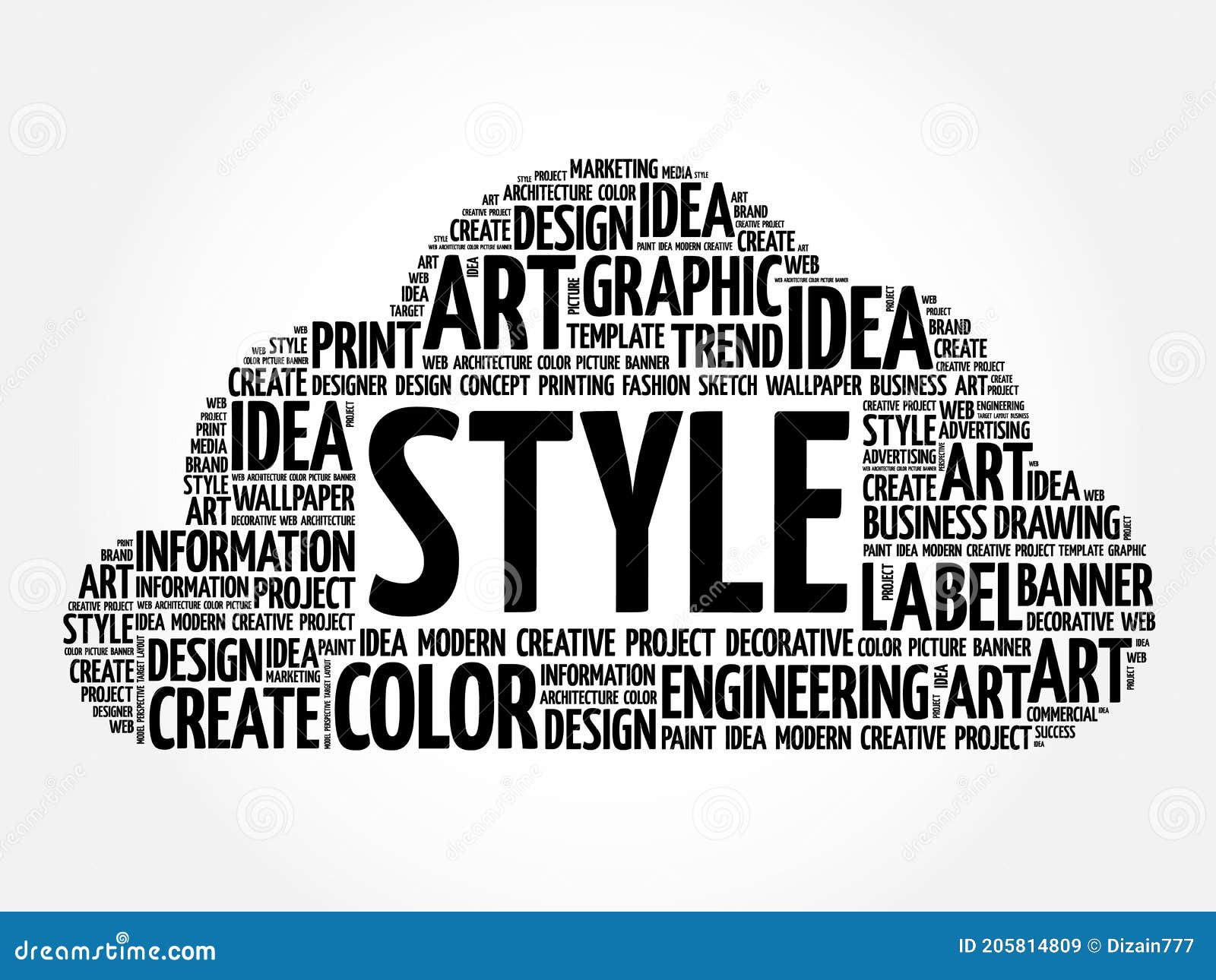 STYLE word cloud stock illustration. Illustration of architecture ...