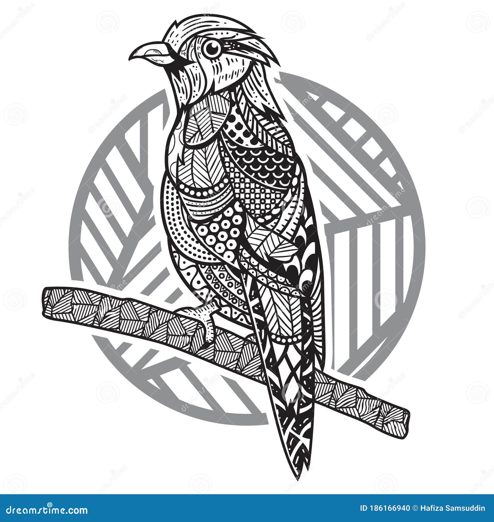Styled Bird. Vector Illustration Decorative Design Stock Vector ...