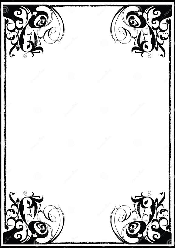 Styled frame stock vector. Illustration of certificate - 12951710