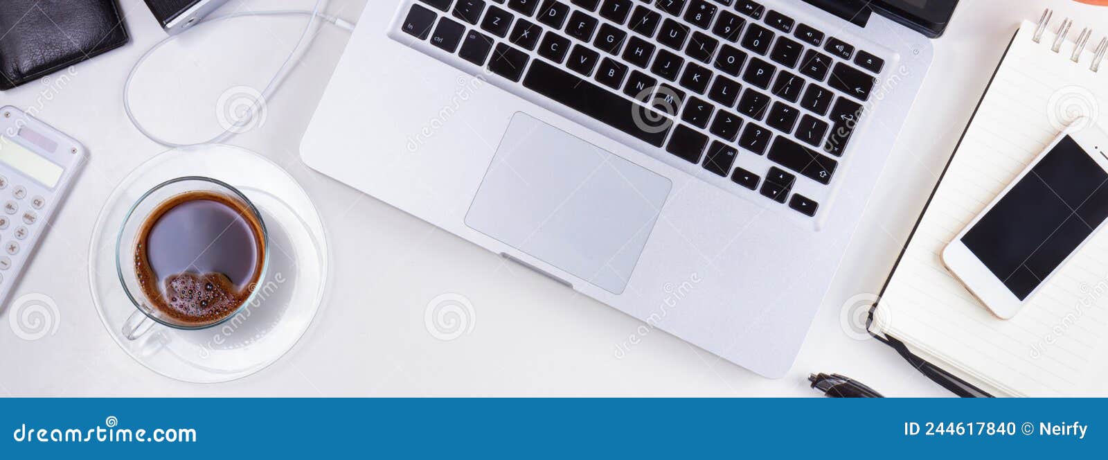 Styled Workspace with Laptop Stock Photo - Image of online, technology ...