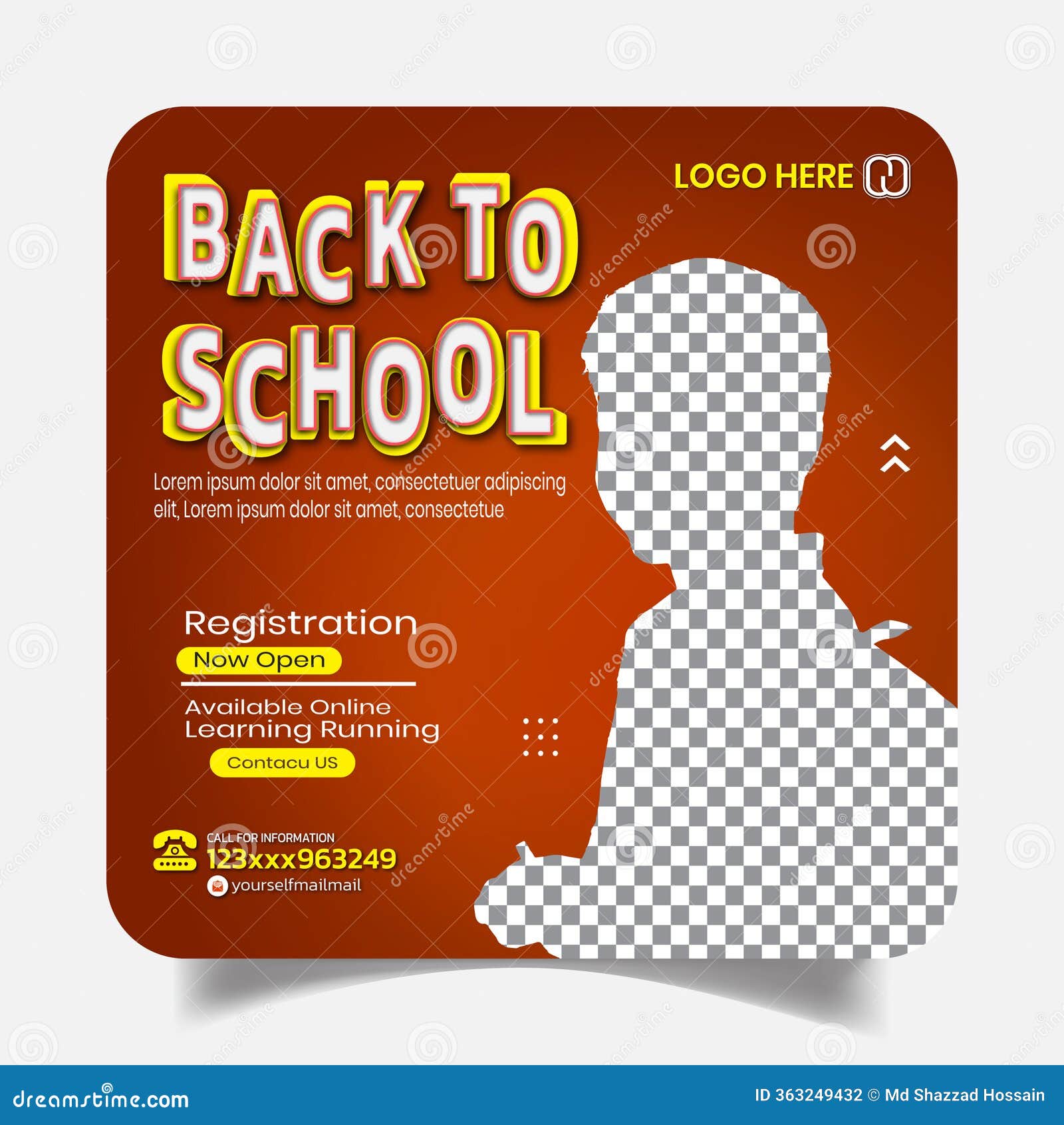 Creative Educational Banner With Mortarboard And Red Arrow On Red ...