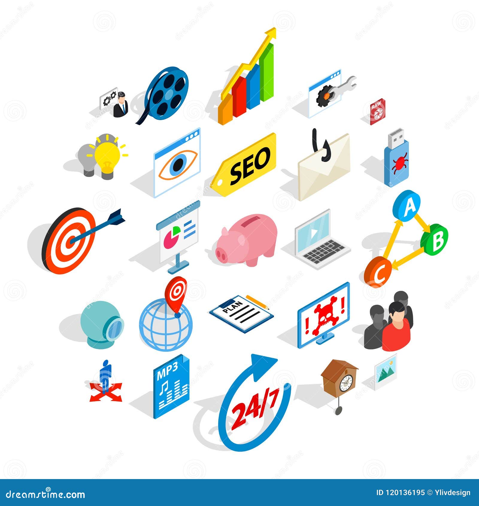 Styling Icons Set, Isometric Style Stock Vector - Illustration of font ... Styling Icons Set, Isometric Style Stock Vector - Illustration of font ...