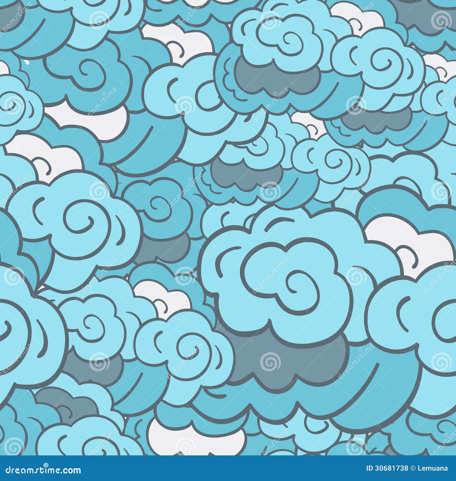 Stylised cloudy background stock vector. Illustration of scrapbook ...