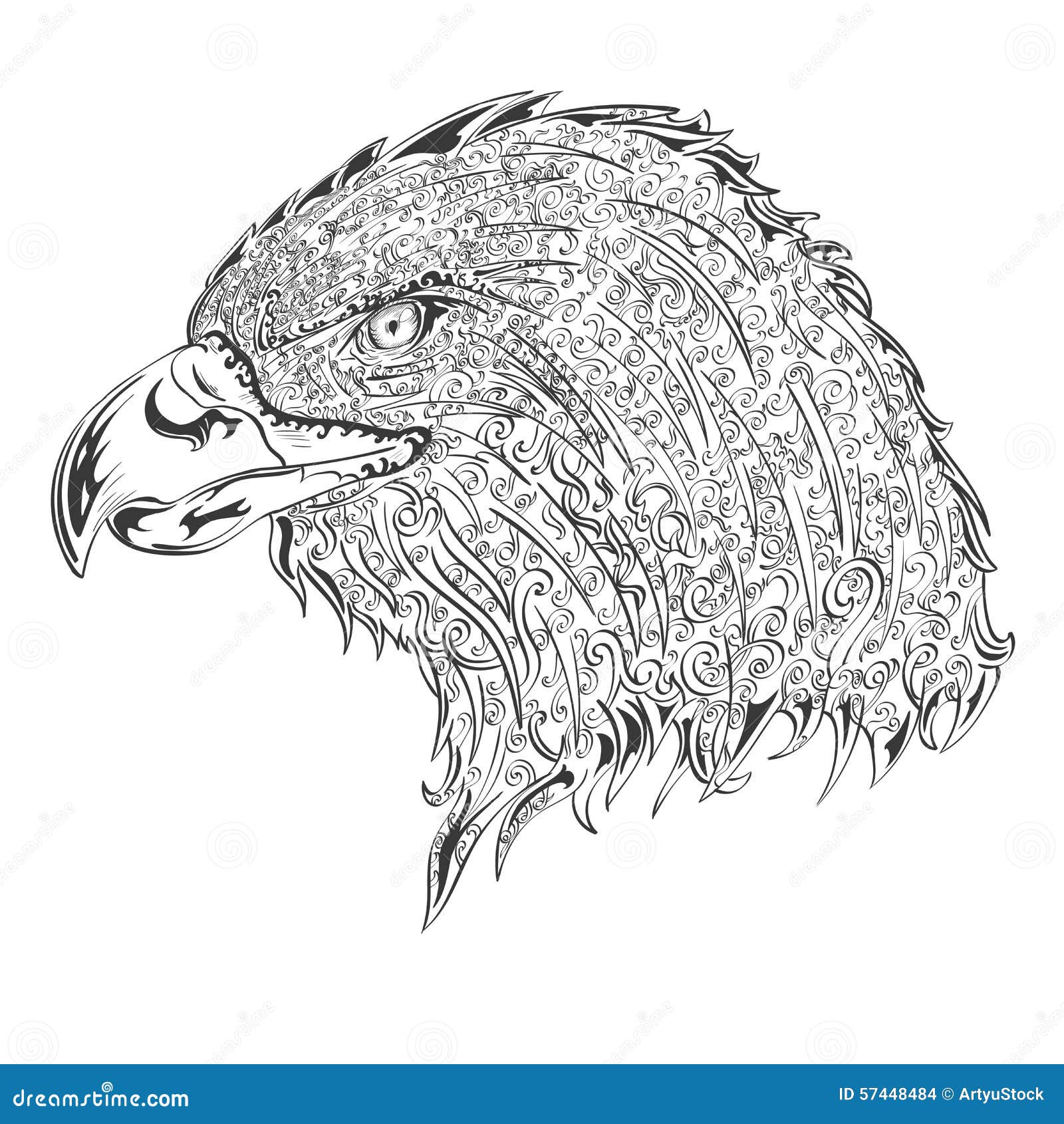 Stylised Eagle Logo Vector Illustration | CartoonDealer.com #129925072