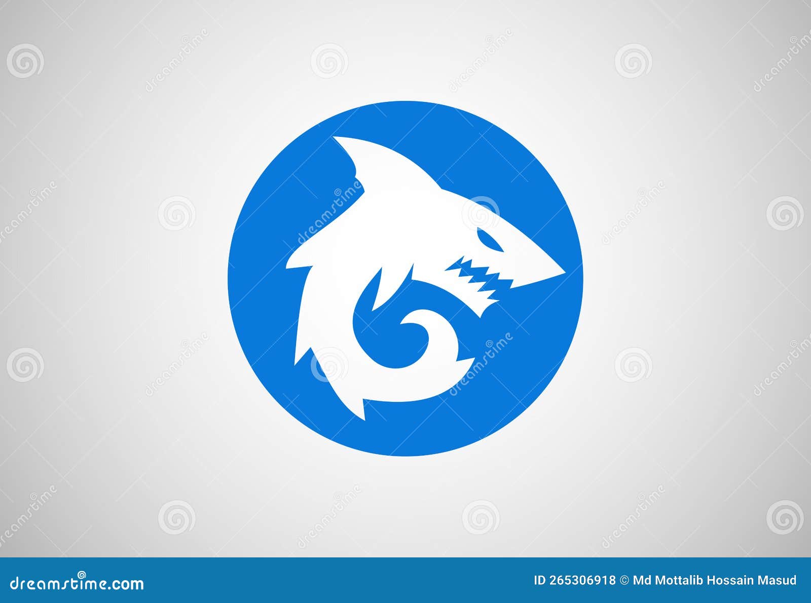 Stylised Shark Logo Design, Vector Illustration Stock Illustration ...