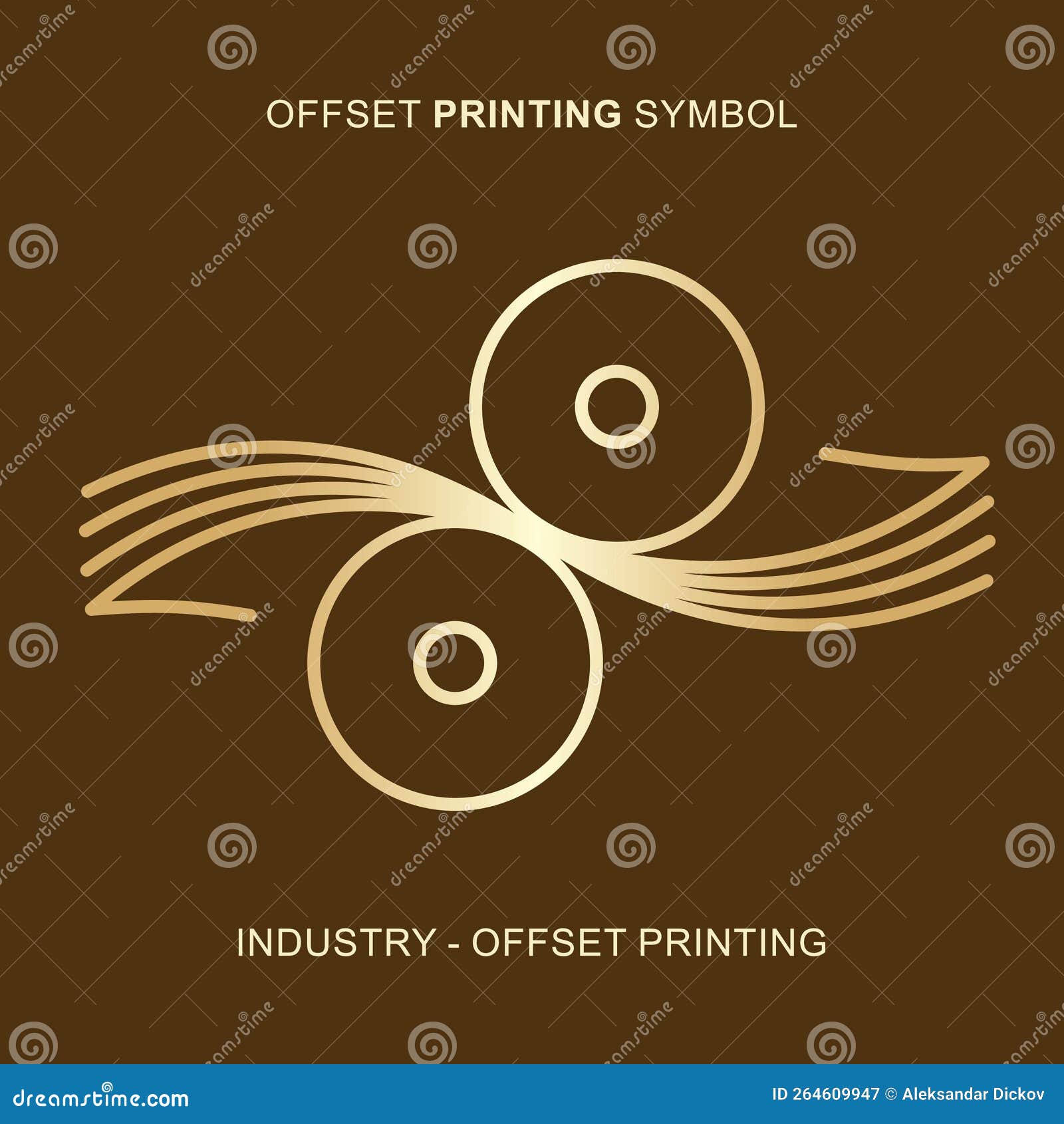 Offset printing symbol stock vector. Illustration of paper - 264609947