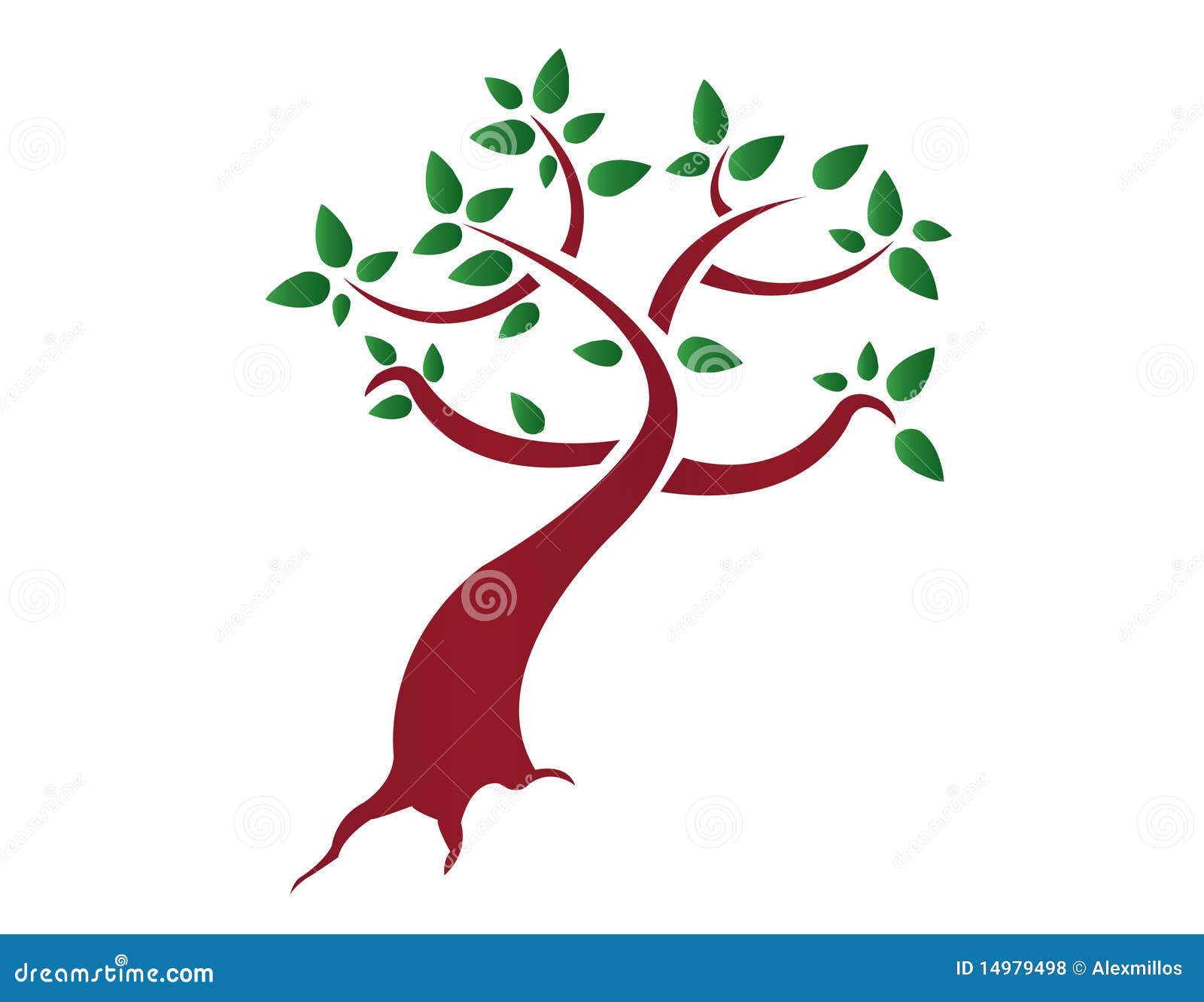 Stylised tree stock vector. Illustration of graphic, ingredient - 14979498