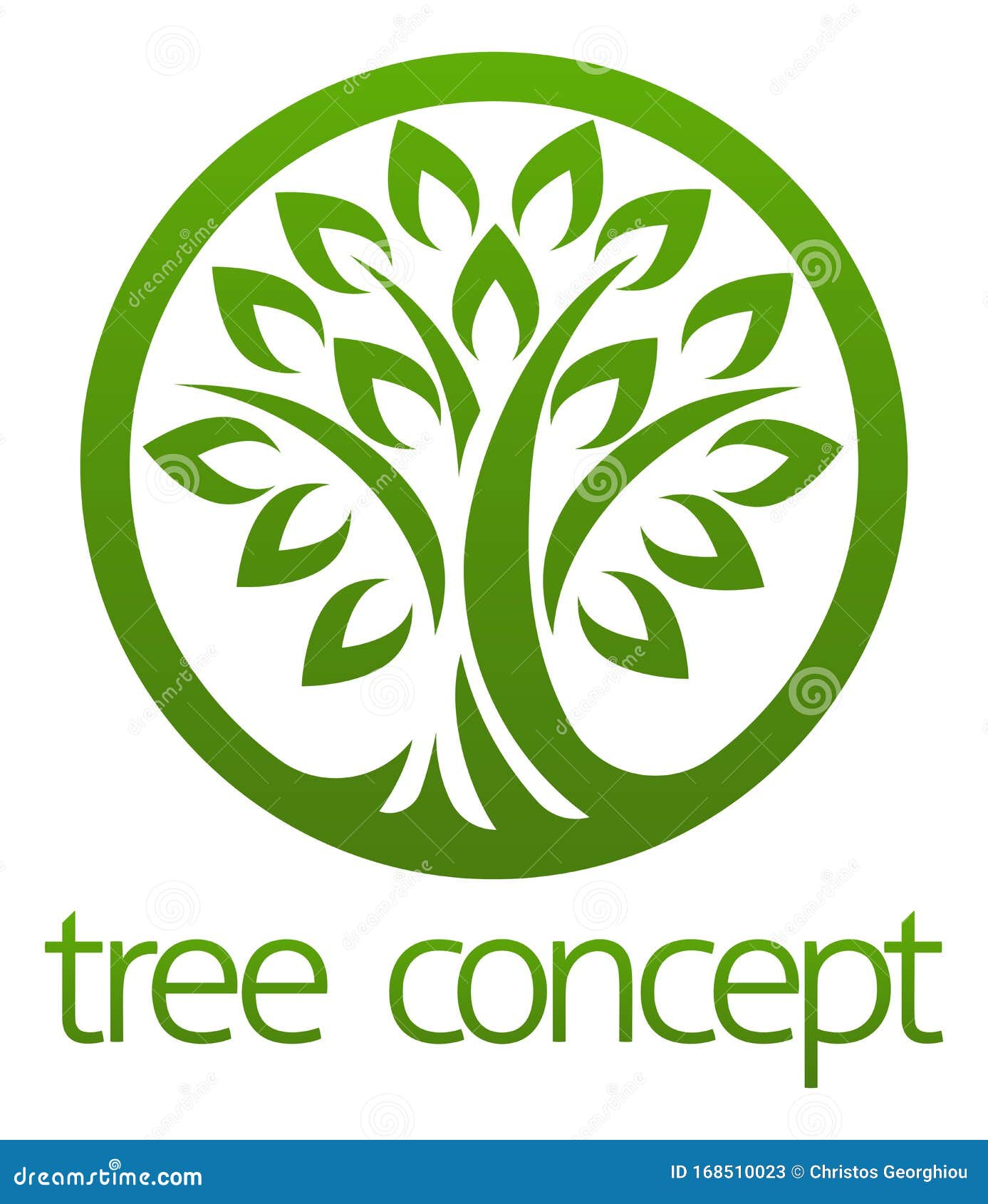 Tree Circular Concept Icon Design Stock Vector - Illustration of life ...