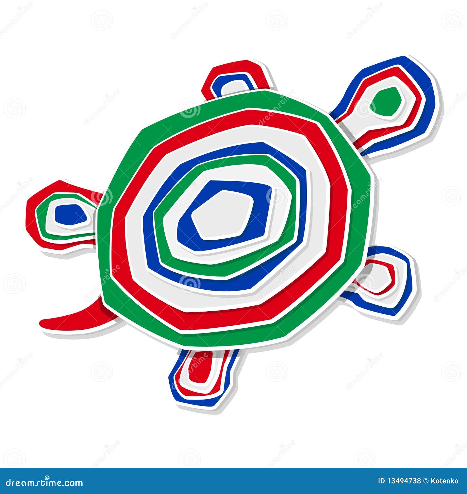 The stylised turtle stock vector. Illustration of contrast - 13494738