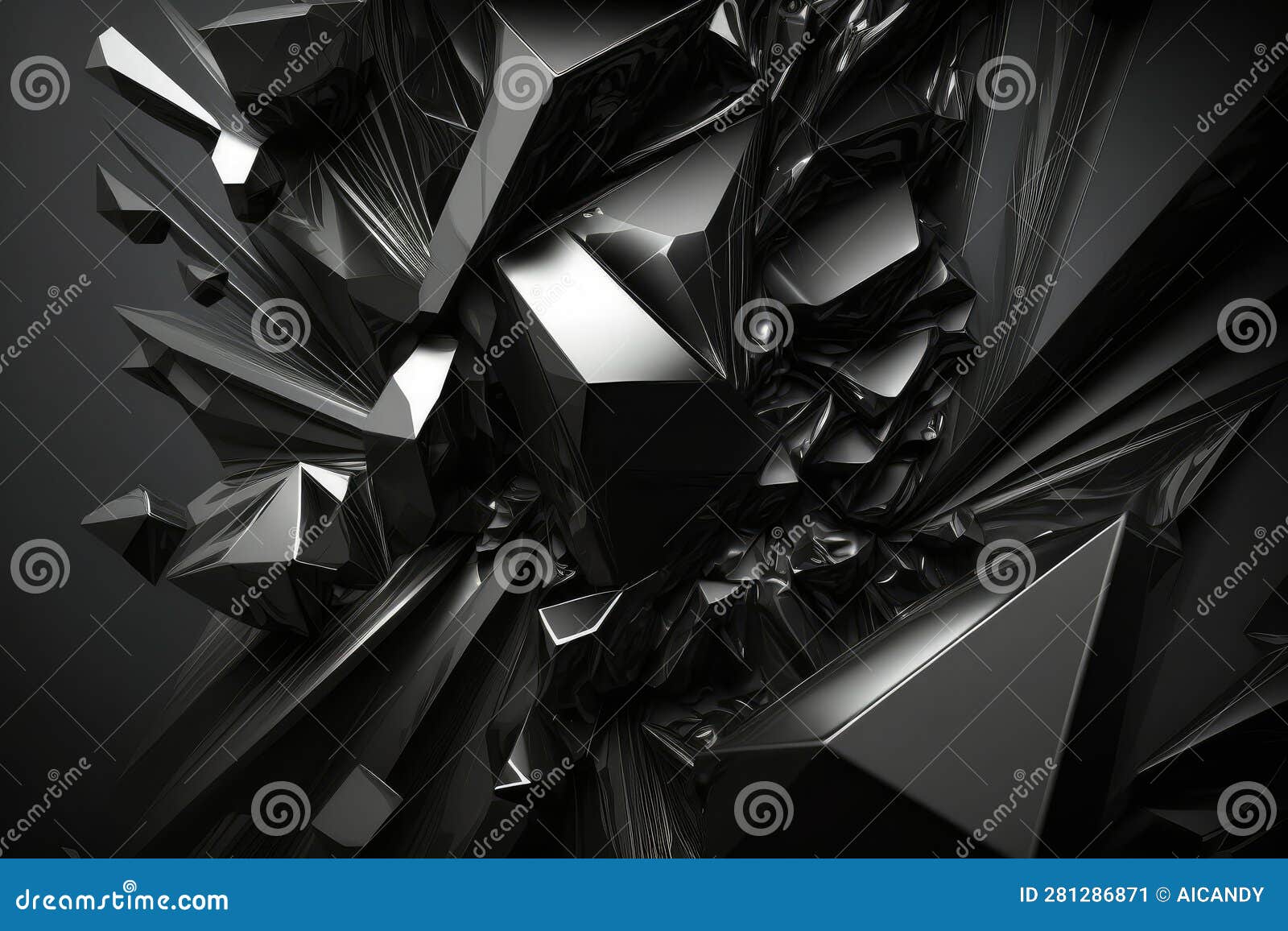 Stylish Abstract Black Crystal Background with a Unique Design Stock ...