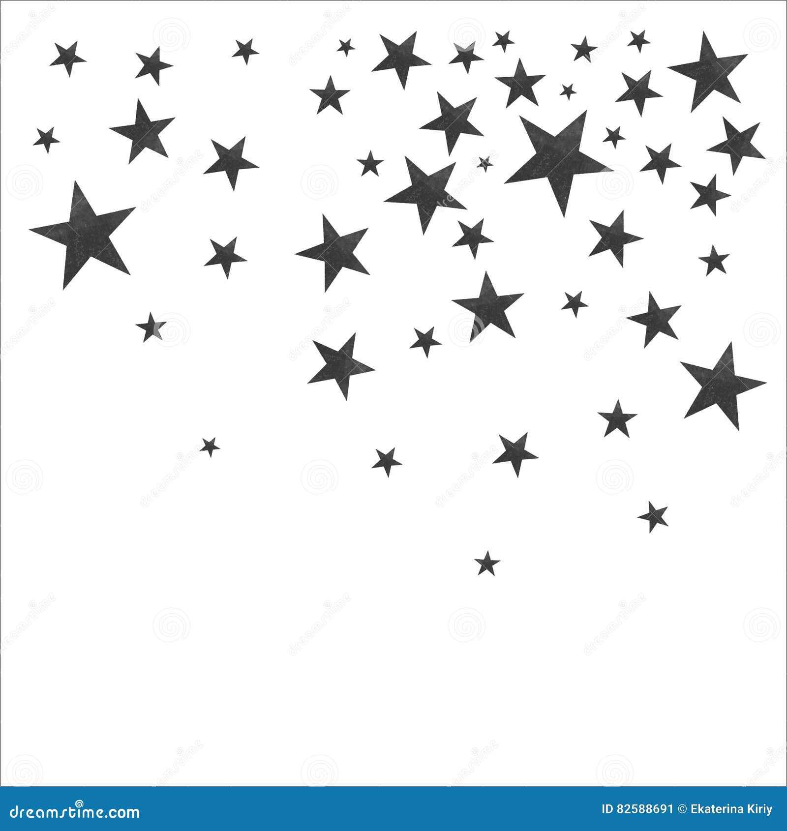 Stylish Abstract Seamless Pattern with Black Graphic Stars. Stock ...