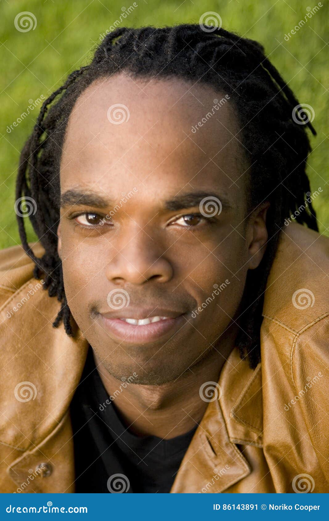 Stylish African American Man with Dreadlocks. Stock Image - Image of ...