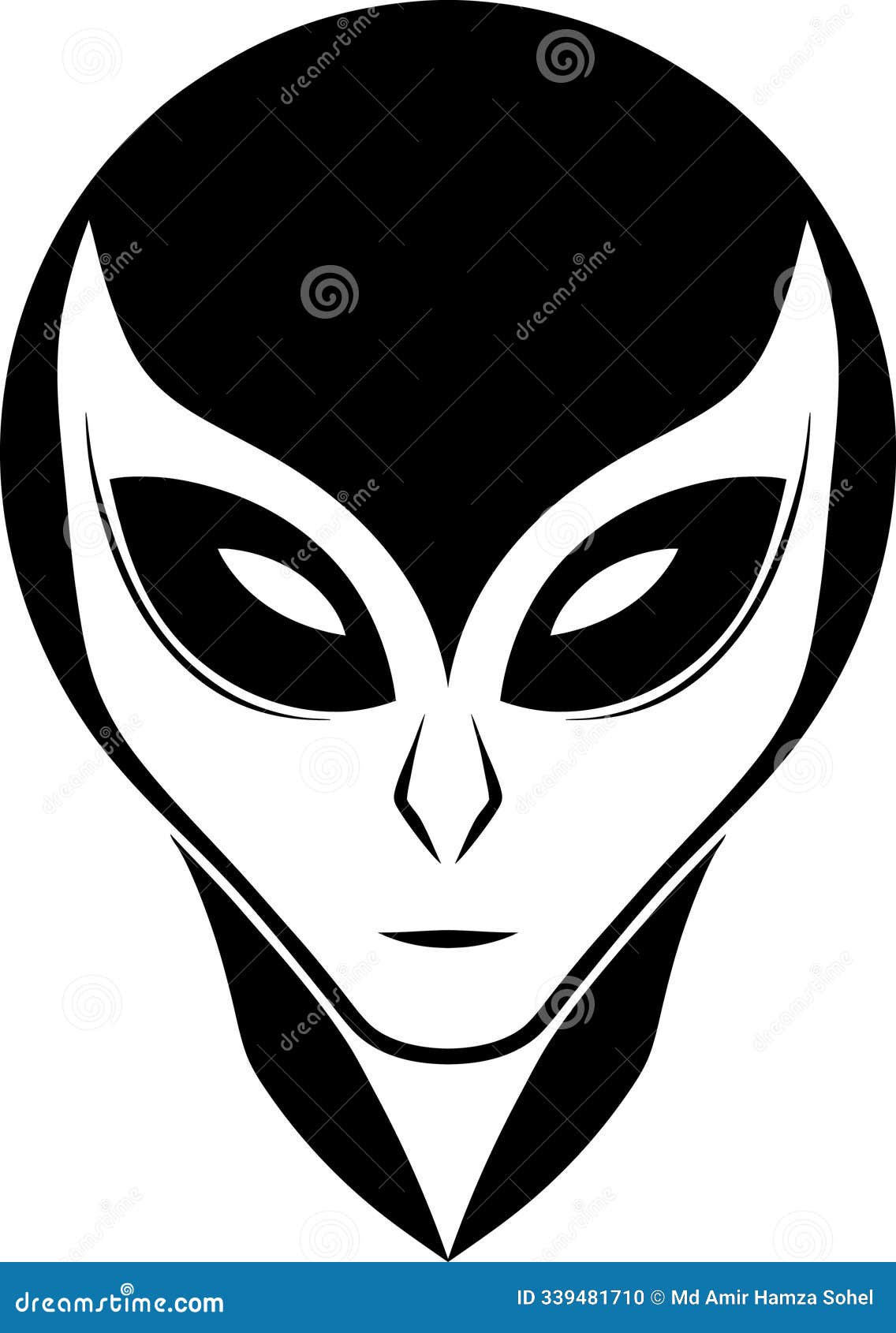 Stylish Alien Face Vector – Ideal for Creative and Fantasy Branding ...