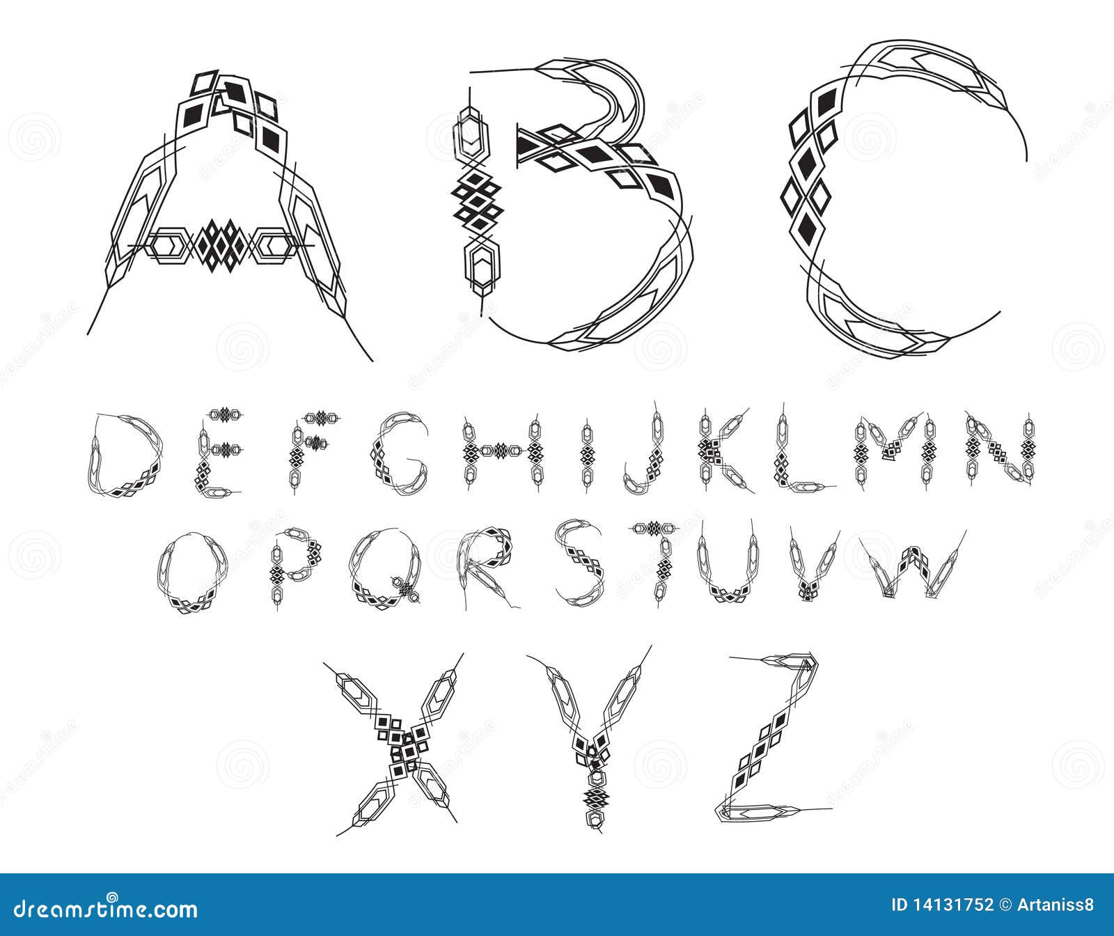 Stylish alphabet stock vector. Illustration of symbol - 14131752