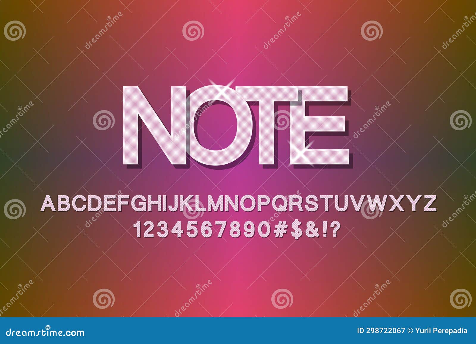 Stylish Alphabet and Numbers with Reflective Fill and Shadow ...