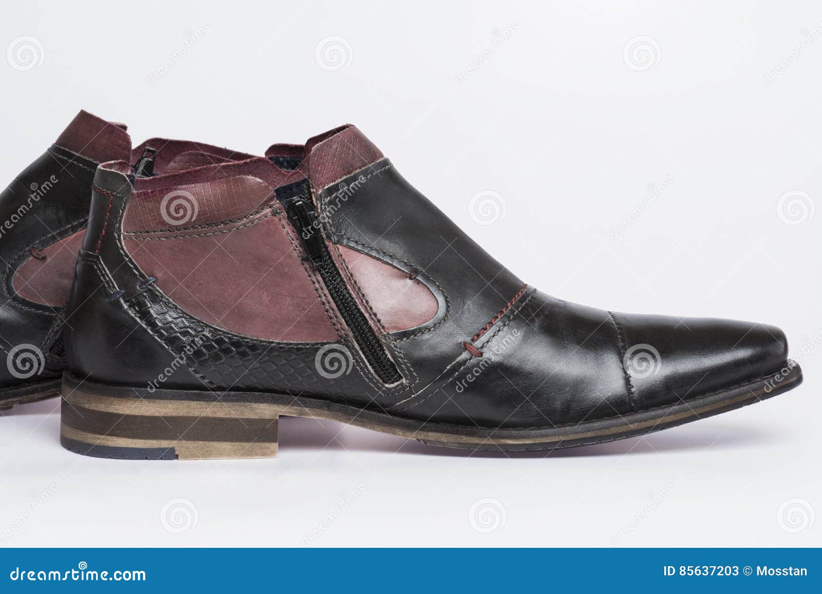 Stylish ankle boots stock image. Image of beauty, leather - 85637203