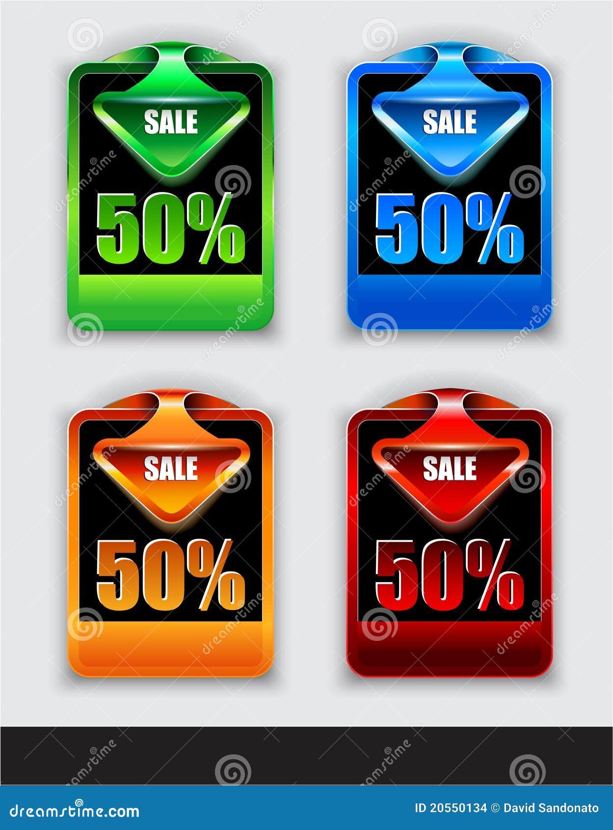 Stylish Arrow Sale Tag Over Discount Panel Stock Vector - Illustration ...