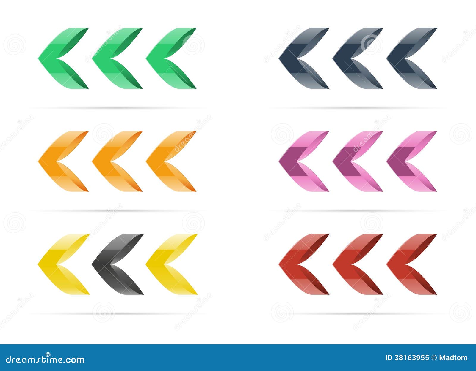 The stylish arrows set stock vector. Illustration of financial - 38163955