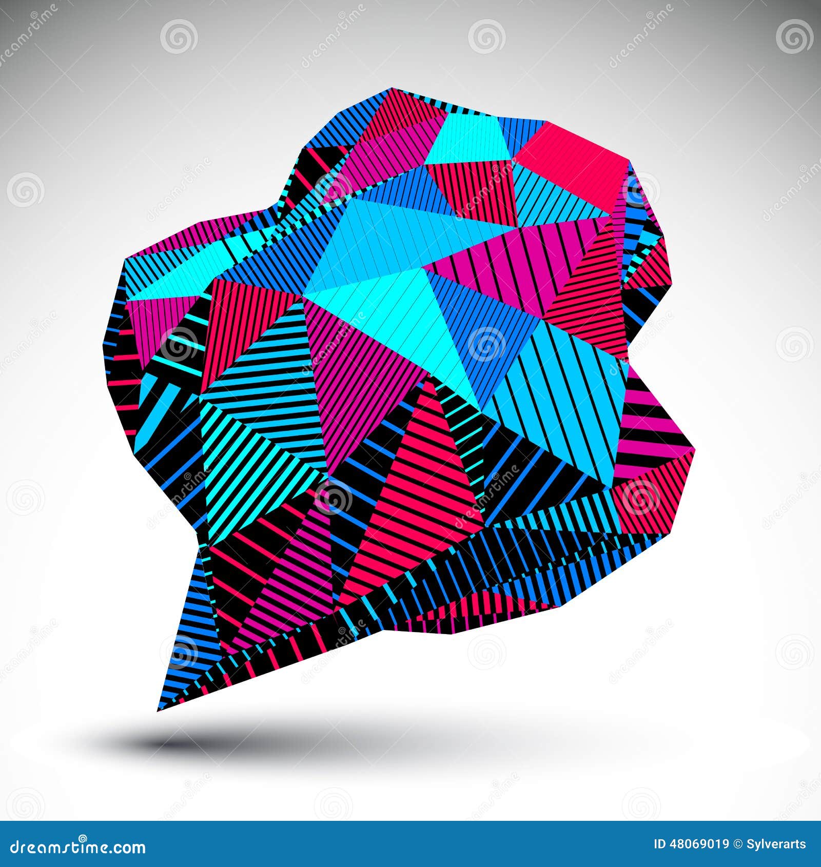 Stylish Asymmetric Contrast Figure with Parallel Lines. Striped Stock ...