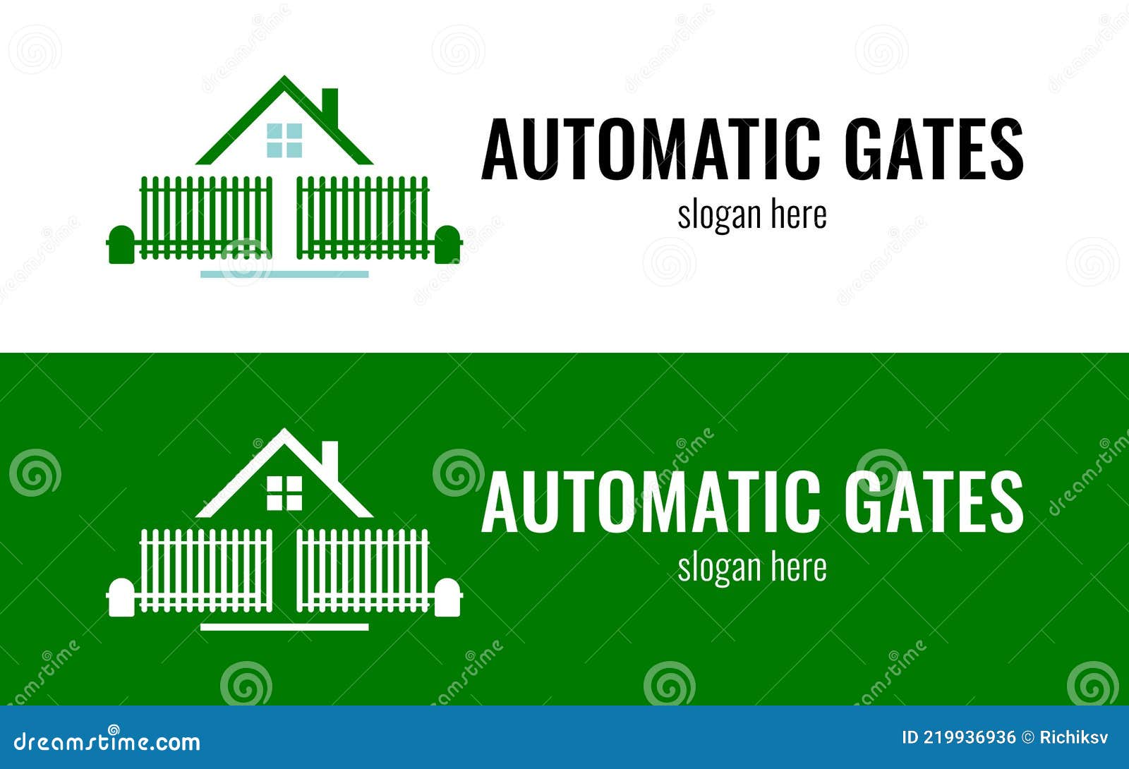 Stylish Automatic Gate System Logo Stock Vector - Illustration of ...