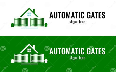 Stylish Automatic Gate System Logo Stock Vector - Illustration of ...