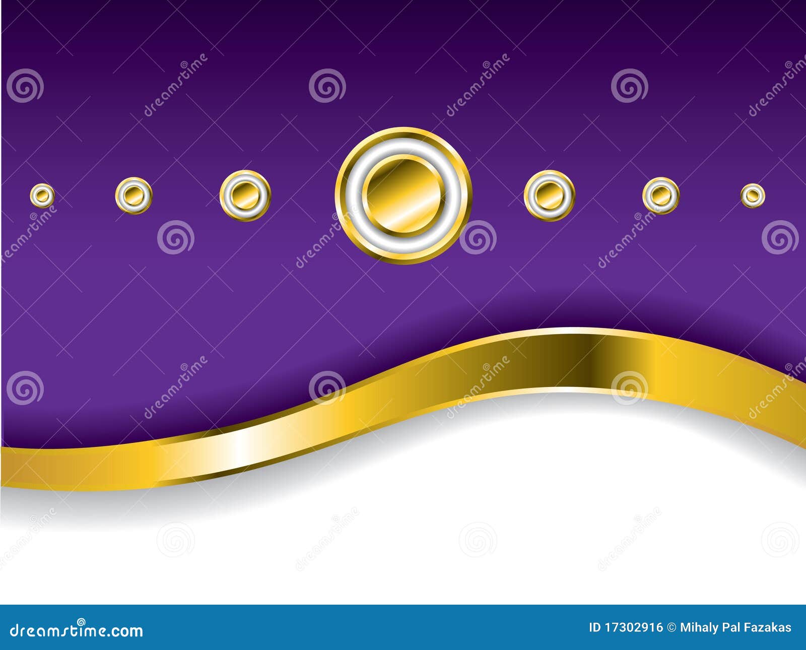 Stylish Background with Golden Wave and Buttons Stock Vector ...