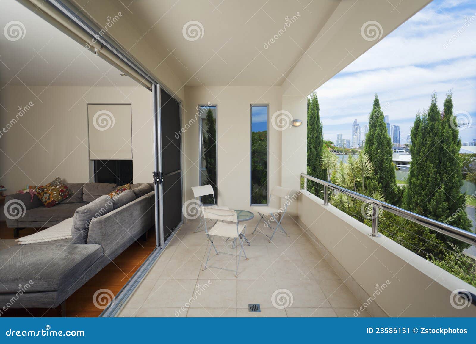 Stylish balcony stock image. Image of architecture, outdoors - 23586151