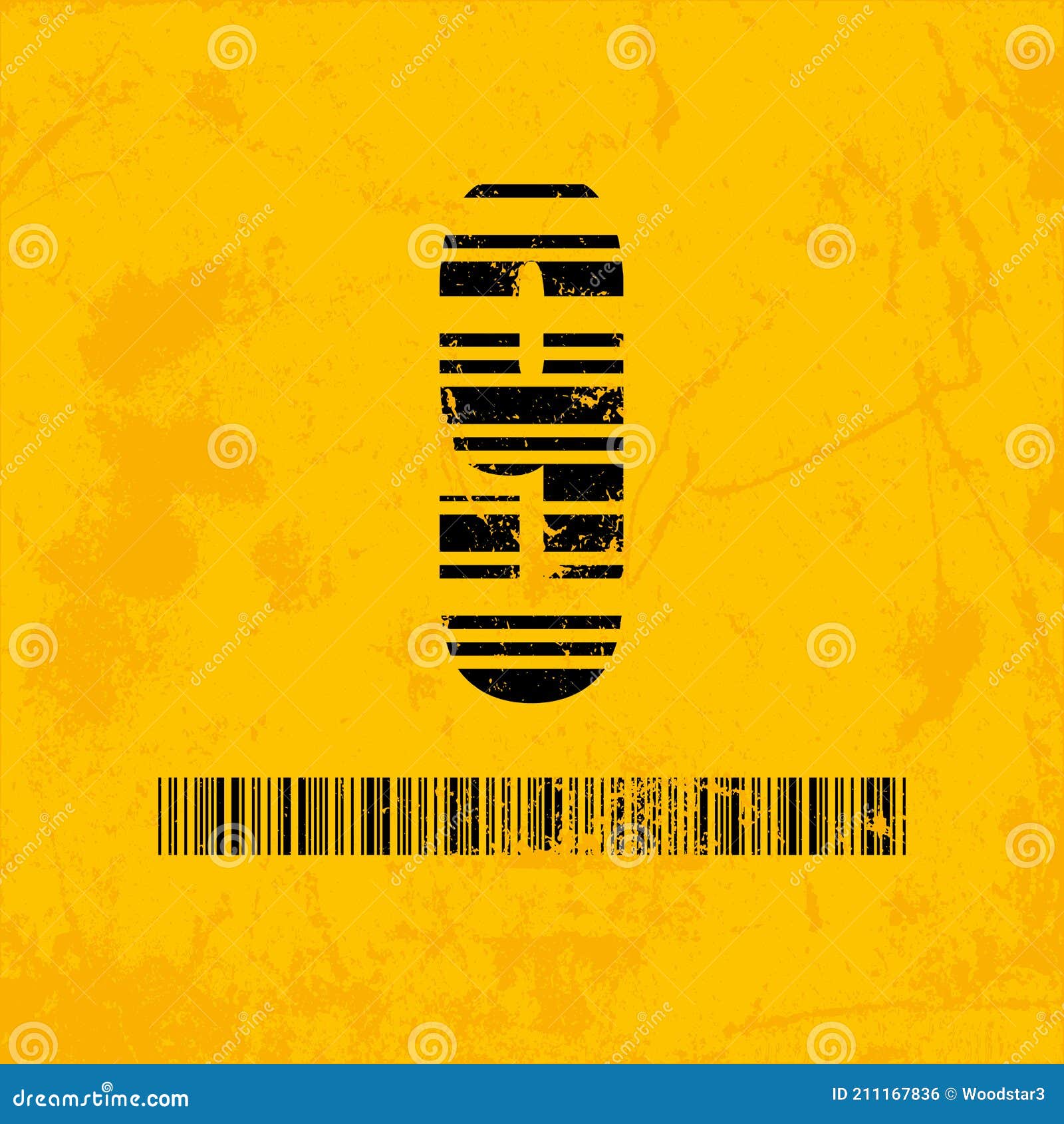 Stylish Barcode Typeface Font. Stripped Letters of Barcode Scanning ...
