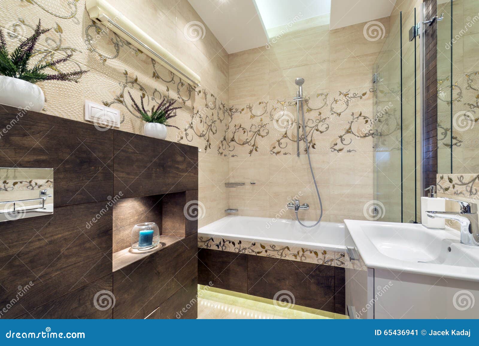 Stylish bathroom stock image. Image of modern, sink, cabinet - 65436941