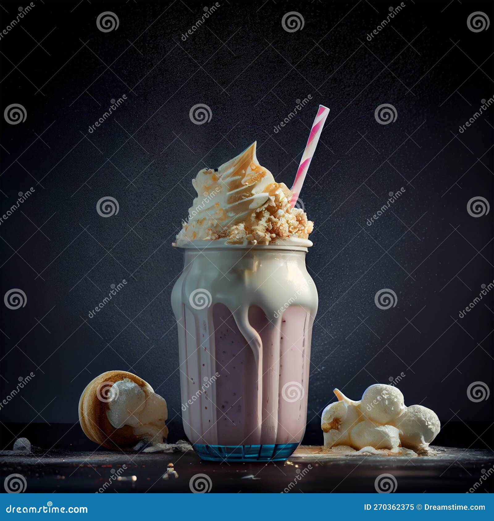 Stylish Beautiful Fruity Milkshake, Chocolate Drop Splashes - AI ...
