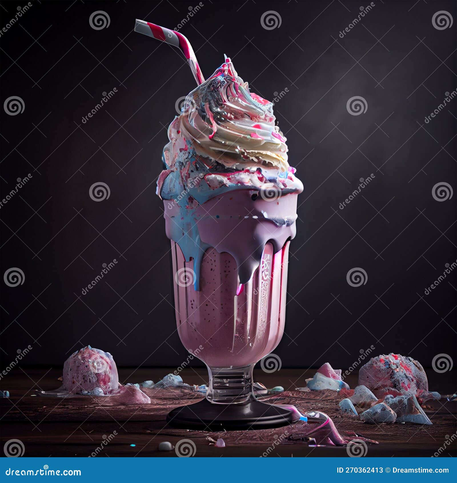 Stylish Beautiful Fruity Milkshake, Chocolate Drop Splashes - AI ...